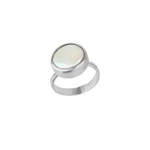 MEJOMA Silver Baroque Pearl Signet Ring