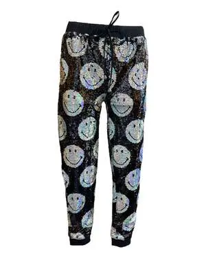 ANY OLD IRON Smiley Sequin Joggers