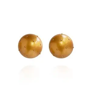 SAULE LABEL Gaia Midi Crystal Earrings Gold/yellow