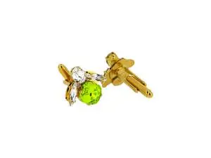 VICKISARGE The Bee Cufflinks In Gold - Green