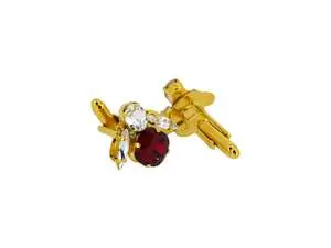 VICKISARGE The Bee Cufflinks In Gold - Red