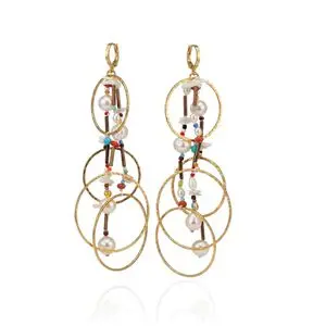 JAREDJAMIN Lindy Dream Catcher Dangle Earrings - Gold