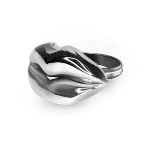 PERRY GARGANO Sterling Lips Statement Ring - Silver