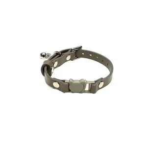 Zoë Pet Atelier Leather Cat Collar - Grey