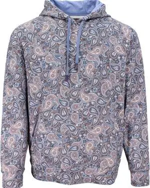 LORDS OF HARLECH Hank Trippy Paisley Hoodie - Grey