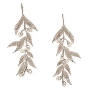 DHWANI BANSAL Isaro Chandelier Earrings With Baroque Pearls - Silver