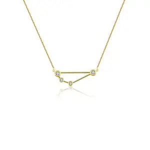 GENEVIEVE COLLECTION Capricorn Diamond Pendant Necklace - Gold