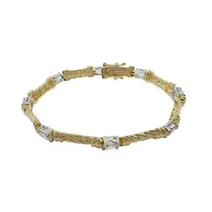 OUTOFOFFICE Pave Sterling Silver Bracelet - Gold