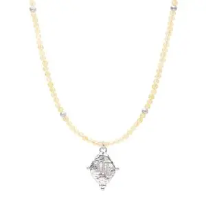 SEVEN SAINTS Scorpio Gemstone Choker Necklace - Yellow/gold