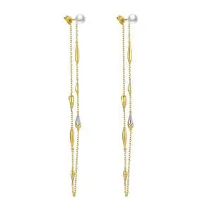 RETRO CHIC Teardrop Dangle Earrings - Gold