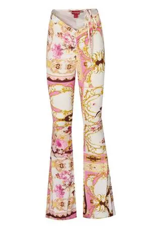 NO'DESIGN Sway Ruched Flared Pants Printed, Flare, Stretch