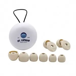 ST. CAYMAN Noise Noise-reduction Silicone Earplugs – Ideal For Sleep, Focus And Concerts - White