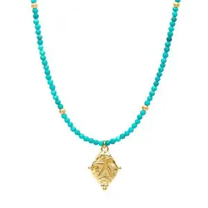 SEVEN SAINTS Sagittarius Gemstone Choker Necklace - Blue/gold