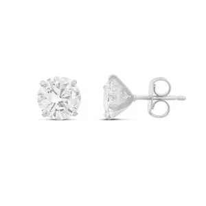 SHYMI Eight Mm Prong Set Round Studs - Silver
