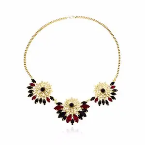 ROSASPINA FIRENZE Granada Flower Swarovski Crystal Necklace - Red