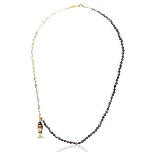 ATELIER PETITES PIERRES Sardines Lapis Necklace - Gold