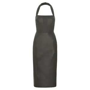 LAHIVE Aliza Waxed Halter Dress - Black