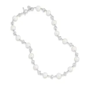 DOWER & HALL Sterling Pearl Necklace - Silver