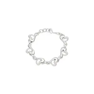 POTOSKA Love Link Charm Bracelet - Silver