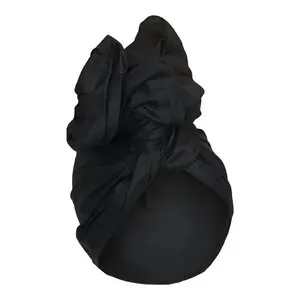 ROMER MILLINERY Silk Shantung Twisturban - Black