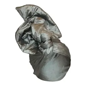 ROMER MILLINERY Silk Shantung Twisturban - Silver