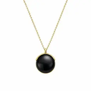 ORMIRO Shungite Pendant Necklace - Black