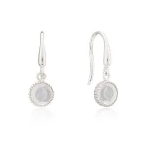 AUREE JEWELLERY Barcelona April Crystal Hook Earrings - Silver