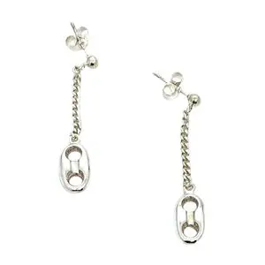 TG-JEWELLERY BY TAMARA GERVASIO Marinara Anchor Drop Sterling Earrings - Silver
