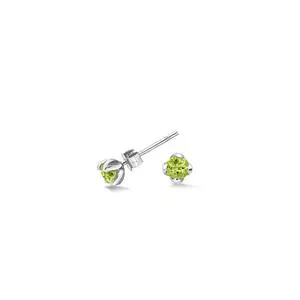 DOWER & HALL Sterling Silver Peridot Stud Earrings - Green