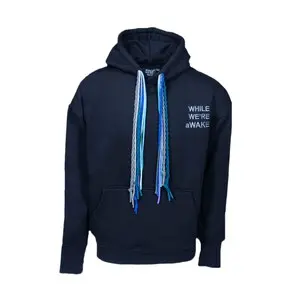 WHILE WE'RE AWAKE Dark Multi String Hoodie - Black