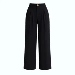 MONLICIA Elara High-waist Pleated Trousers - Black