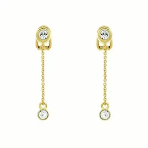 EMMA HOLLAND JEWELLERY Crystal Chain Clip-on Earrings - Gold