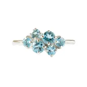 LEE RENEE Blue Topaz Cluster Ring - Silver