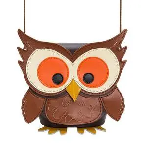 ZATCHELS Hoot Owl Leather Crossbody Bag
