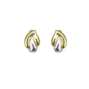EYECONIC BY SAMAR AJRAM Mary Silver And Gold Statement Earrings