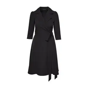 CONCEPT A TROIS Short Wrap Shirt Dress With Pockets
