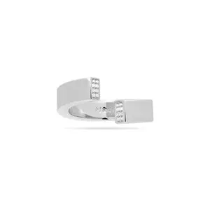 MEULIEN Open Twist Pave Cz Ring - Silver