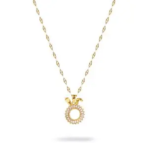EBRU JEWELRY Baguette Bunny Pendant Necklace - Gold