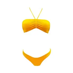 AULALA PARIS Bandeau Bikini Set - Orange