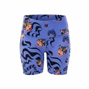 PITAYA YOGA Printed High-waisted Bike Shorts