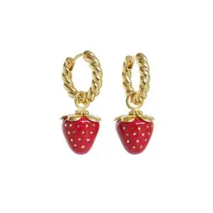 Poporcelain Hoop Earrings