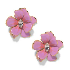 THE PINK REEF Floral Stud Earrings - Purple