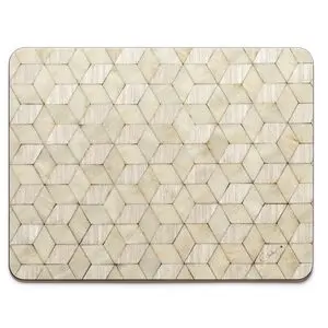 E. INDER DESIGNS Green / Grey Placemats Set Of Four Neutral Scandi Design Heat Proof Melamine. U K Measure Plate Before Purchase - Green/grey