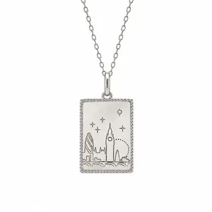 JANUS EDINBURGH Sterling London Landmarks Pendant Necklace - Silver