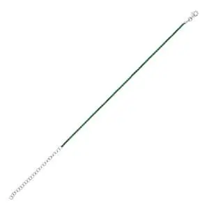 SPERO LONDON Sterling Silver Mini Tennis Bracelet 2mm - Green