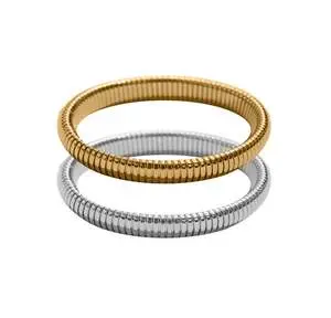 ADRIANA PAPPAS DESIGNS Twenty Mm Stretch Bangle - Silver