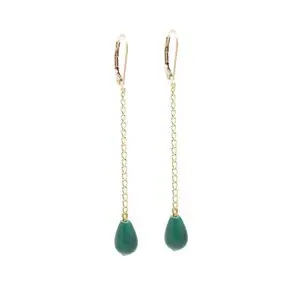 SALOME Penelope Malachite Swing Earrings