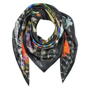 KLEMENTS Natural History Silk Scarf - Black