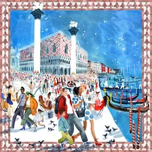 BANNIERE Venice Scarf - Blue