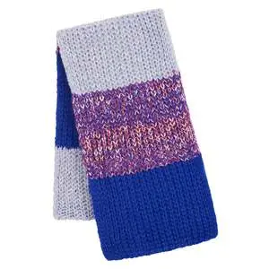 CARA & THE SKY Leia Stripe Oversized Chunky Knitted Scarf Cobalt - Blue